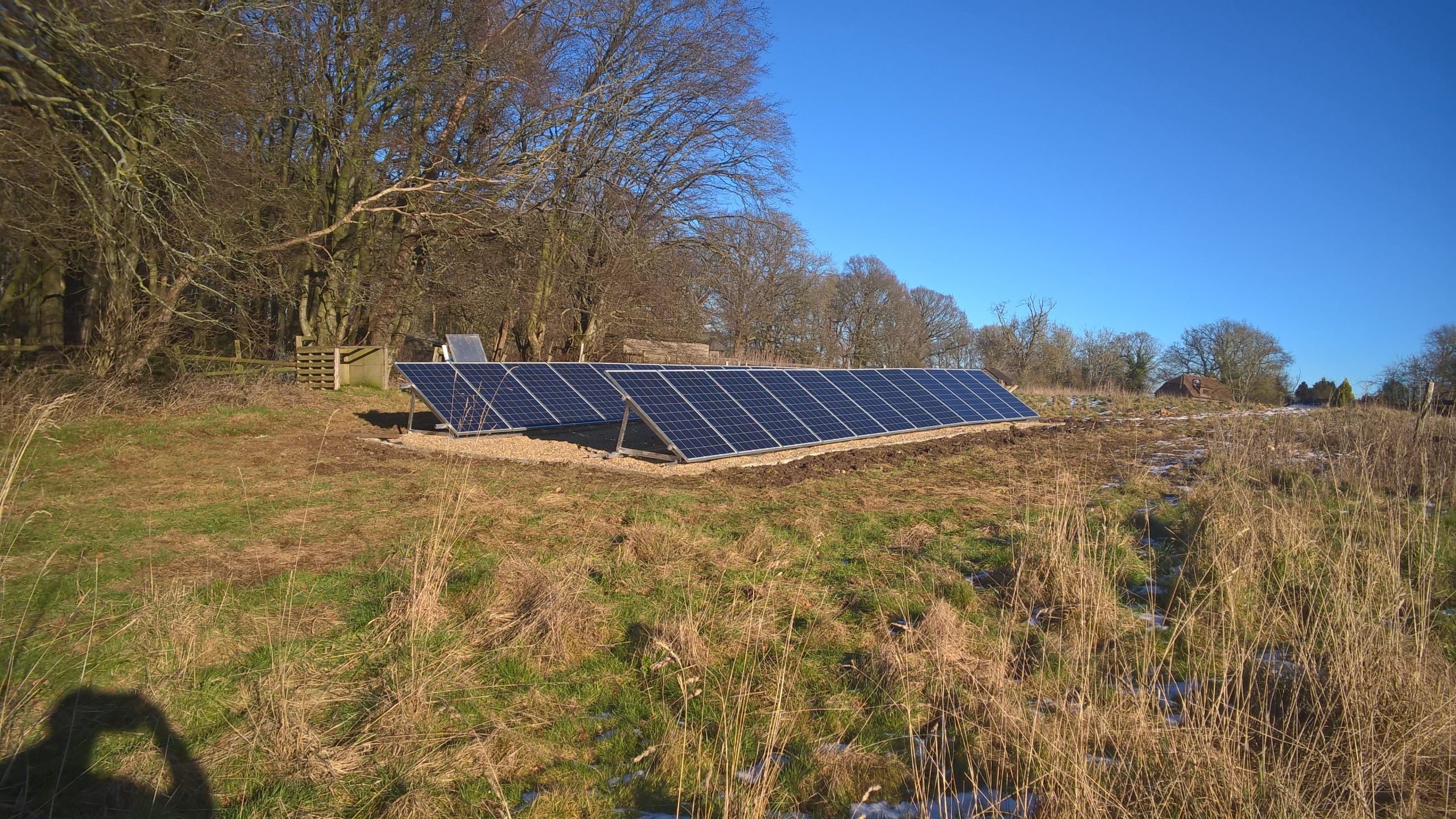 A 6.6 kWp photovoltaic array ground mounted PV array powering a ...